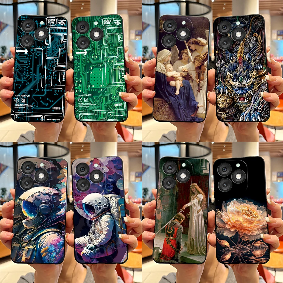 Phone-Case-For-itel-A50-Fashion-Aesthetic-Style-Soft-Square-Silicone ...