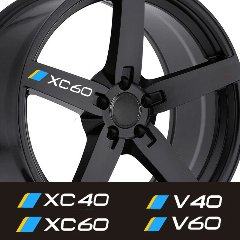 4Pcs-Car-Wheel-Sticker-For-Volvo-C30-S60-V50-XC90-XC60-V40-V60-V70-AWD ...