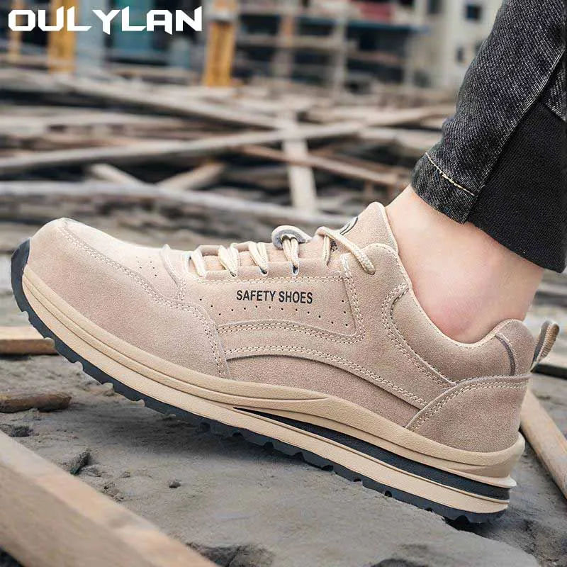 Breathable Work Shoes Safety Autumn Shoes Anti Stab Sneakers With Steel ...