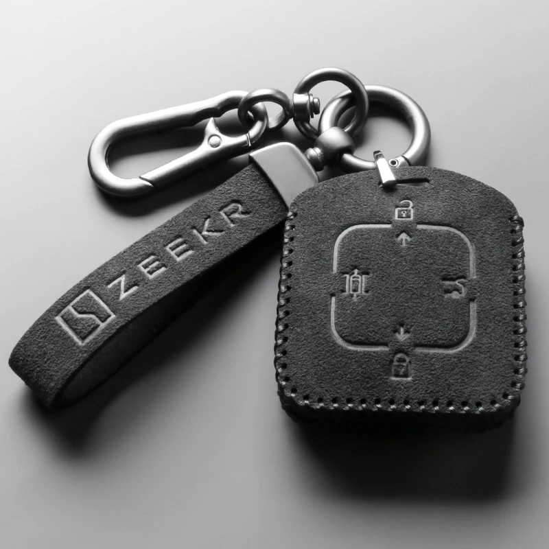 Alcantara-Key-Fob-Cover-For-ZEEKR-001-Key-Case-Key-Chains-Car ...
