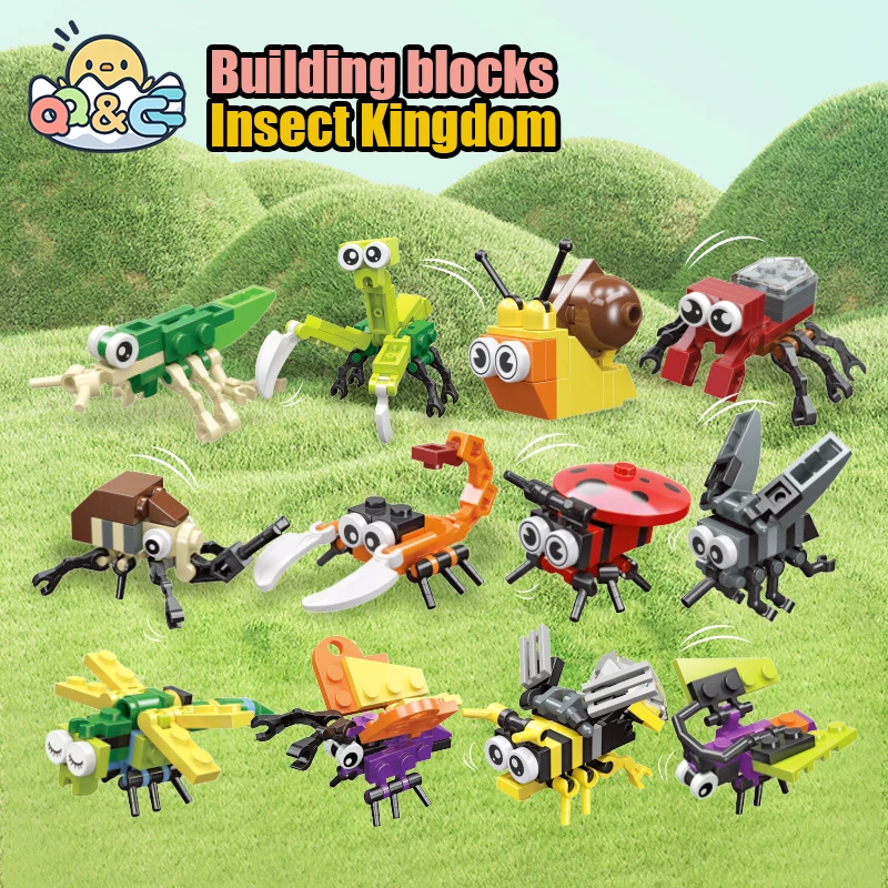 Realistic-Insects-Building-Block-Toys-Preschool-Props-Teaching-Puzzle ...