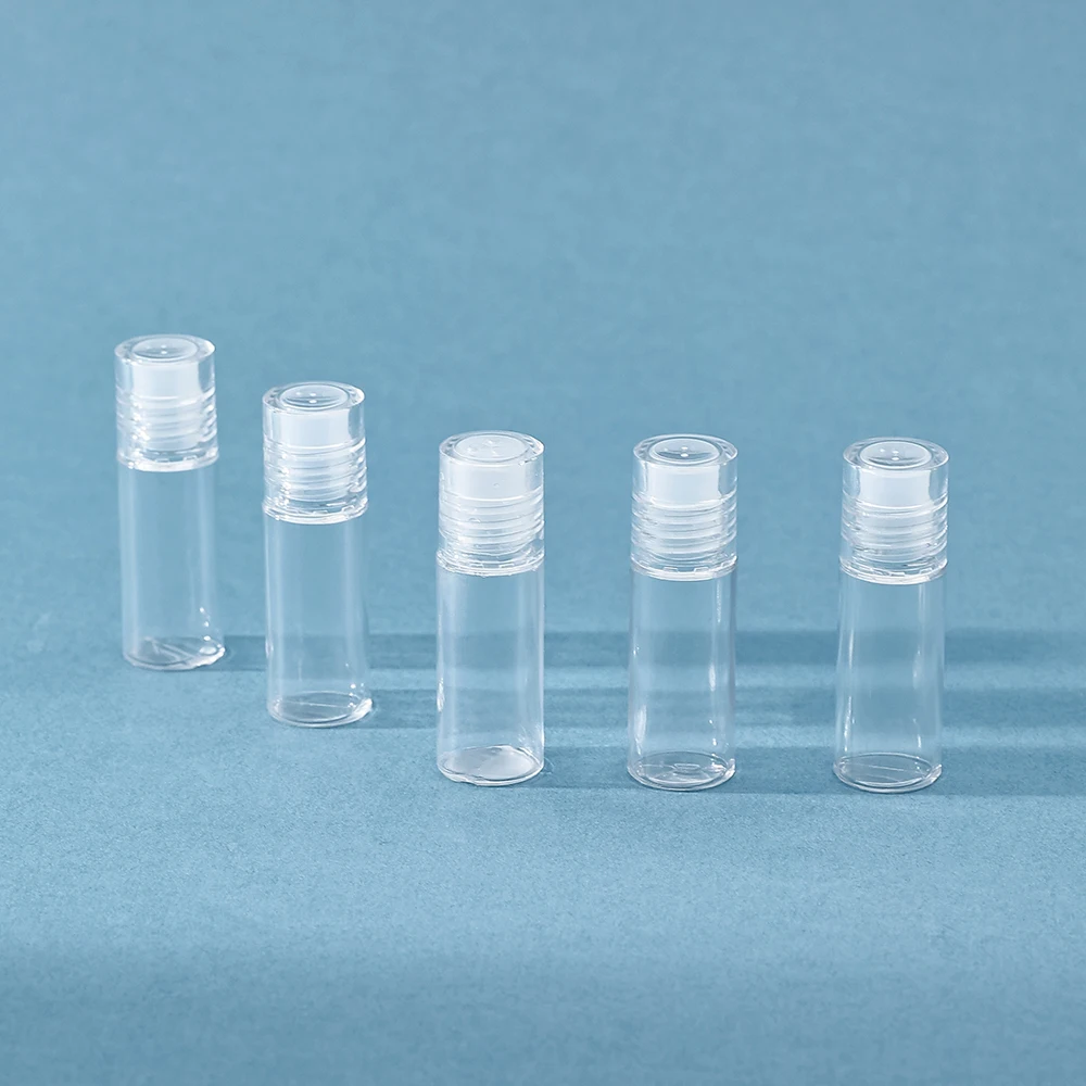 5Pcs Mini Clear 3ml Empty Loose Powder Container Plastic Bottle with ...
