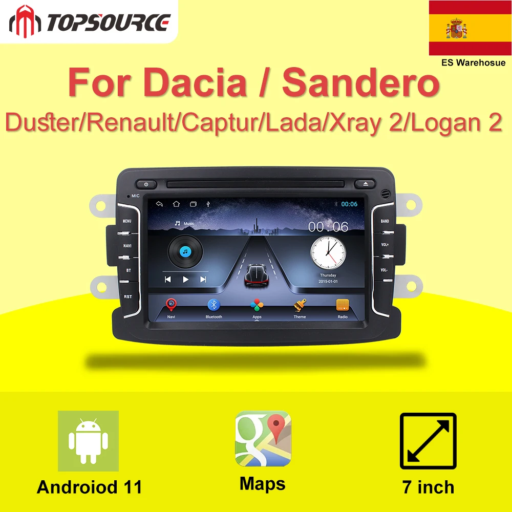 2din carro android 11 dsp rádio para renault dacia duster capter lada xray 2 logan 2 sandero 8 ...