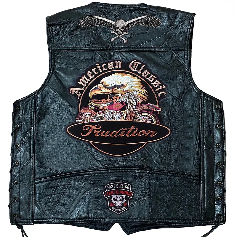 Casual-Motorcycle-Leather-Vest-Patch-Embroidery-Design-Punk-Style-Biker ...