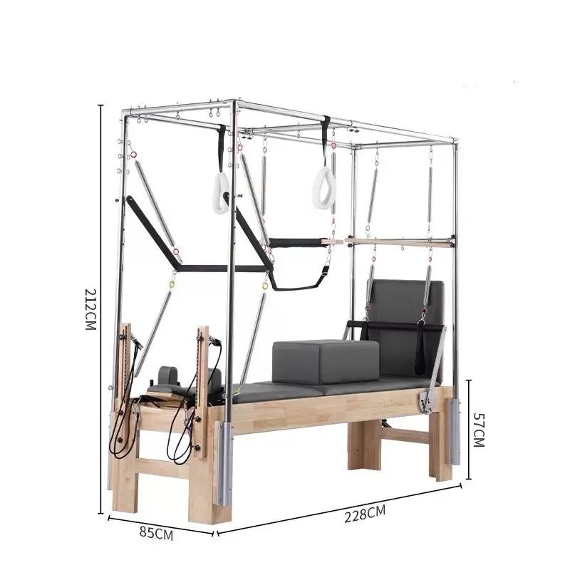 Oak Pilates Large Equipment Core Bed Household Elevated Bed 3-in-1 ...