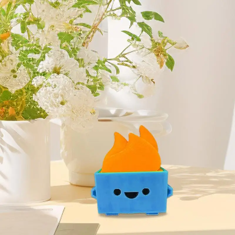 Dumpster-Fire-Ornament-Cool-Cute-Desk-Dumpster-3D-Smile-Stylish-Teeny ...