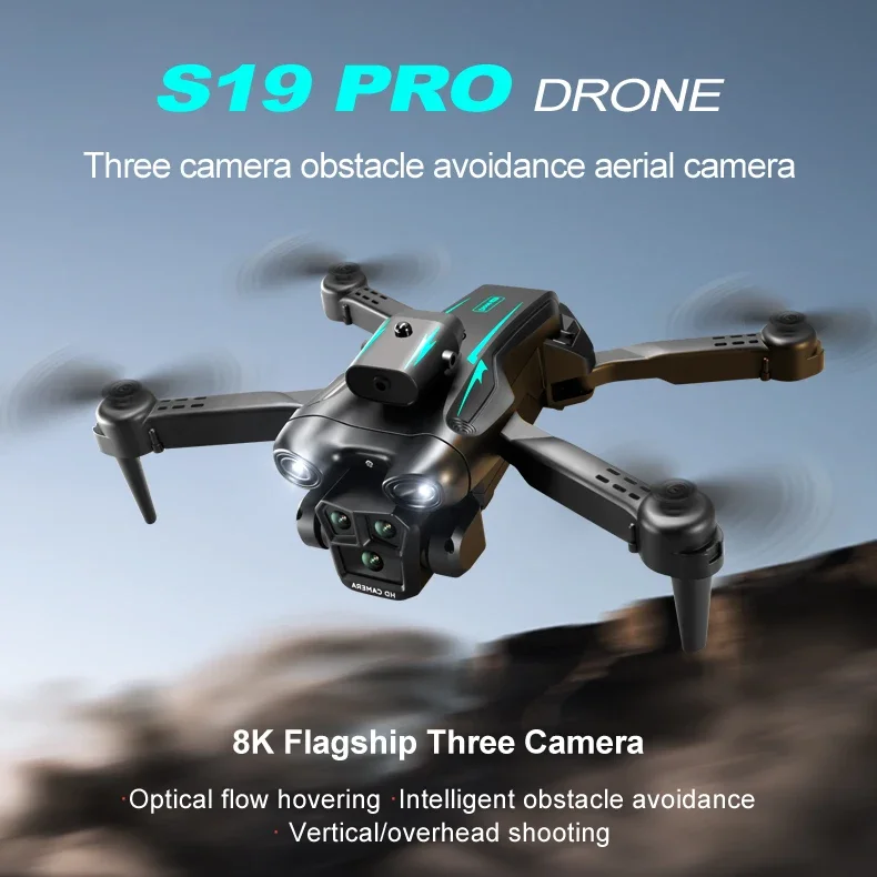 S19-Drone-8K-HD-Three-Camera-Optical-Flow-Electric-Modulation-Obstacle ...