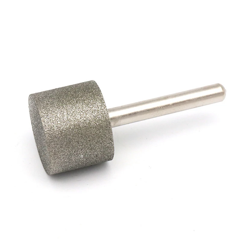 5Pcs 4~25mm Cylindrical Type Electroplated Diamond Head 3/6mm Shank ...