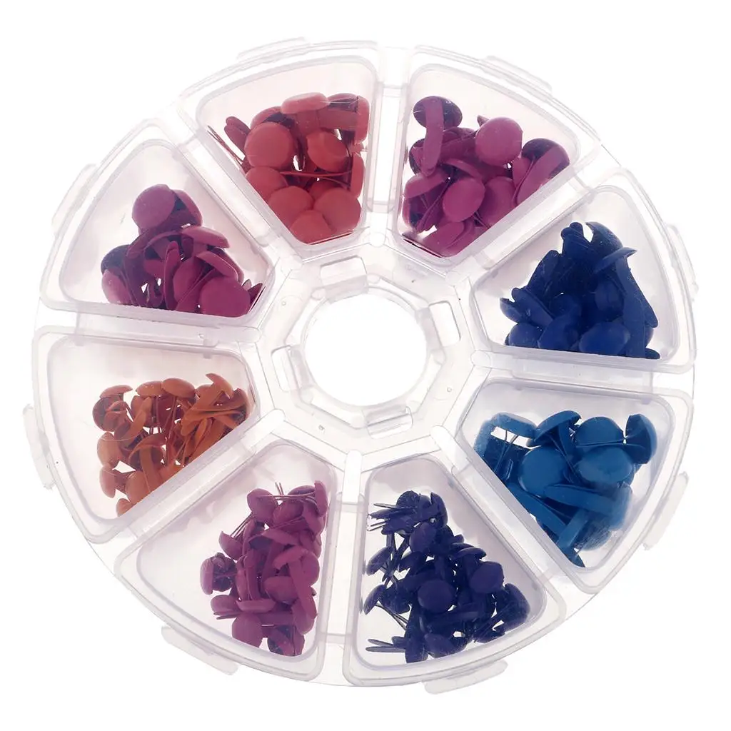 200Pcs-2-Sizes-Mix-8-Colors-Round-Metal-Brads-Scrapbooking-Accessories ...