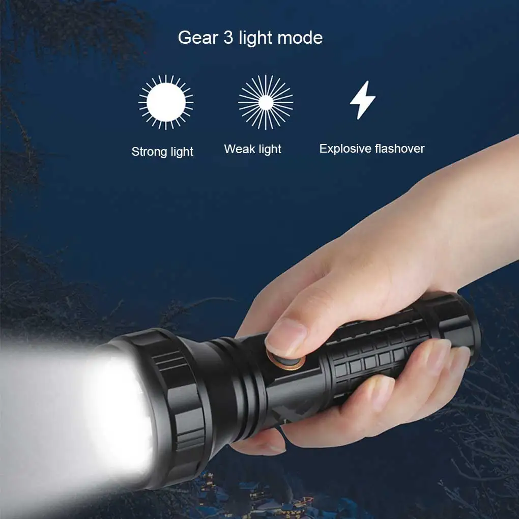USB LED Flashlight Adjustable Wear resistant High power Highlight ...