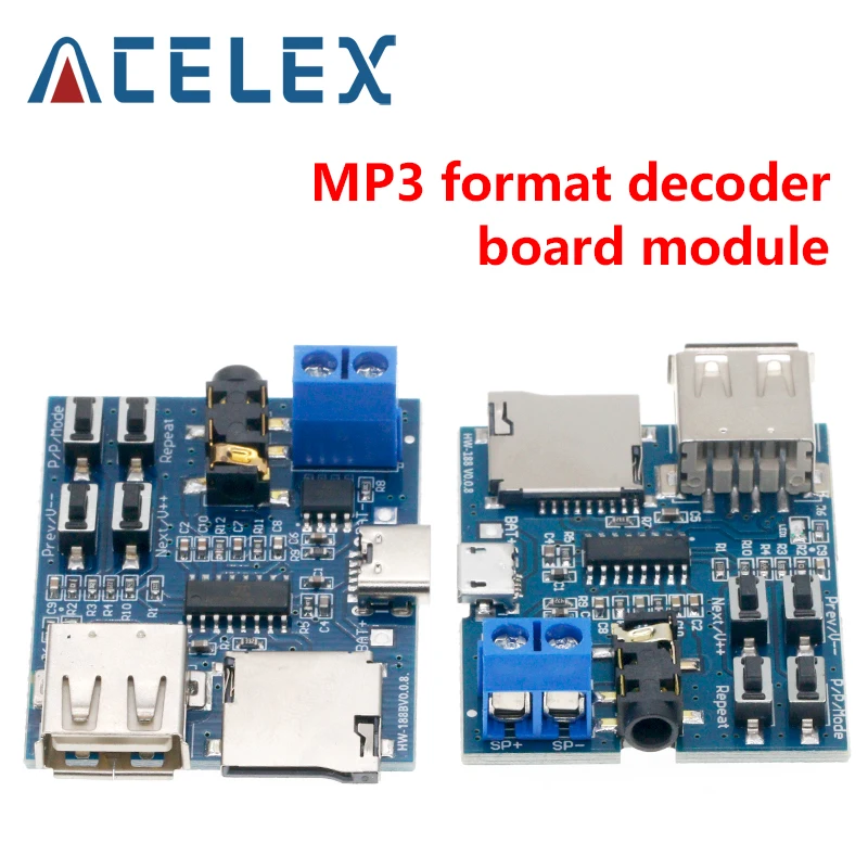 TF-card-U-disk-MP3-Format-decoder-board-module-amplifier-decoding-audio ...