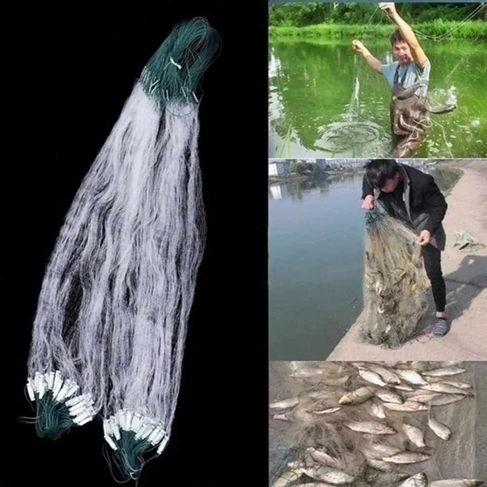 Single-Layer-Monofilament-Fishing-Net-Fish-Gillnet-with-Float-Trap-for ...
