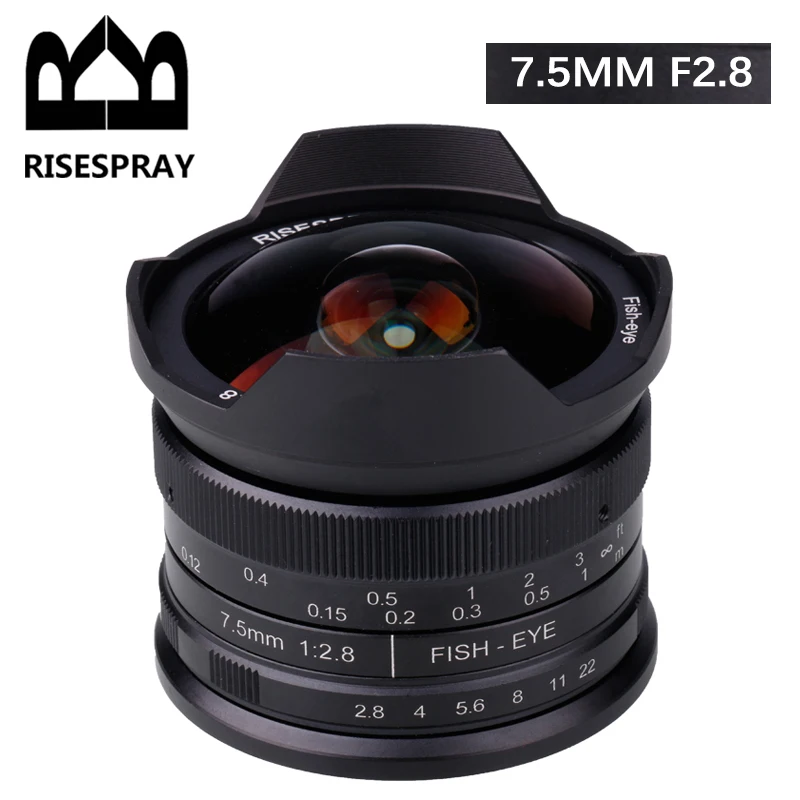 Risespray-7-5mm-f2-8-ii-190-APS-C-manual-fixo-fisheye-lente-para ...