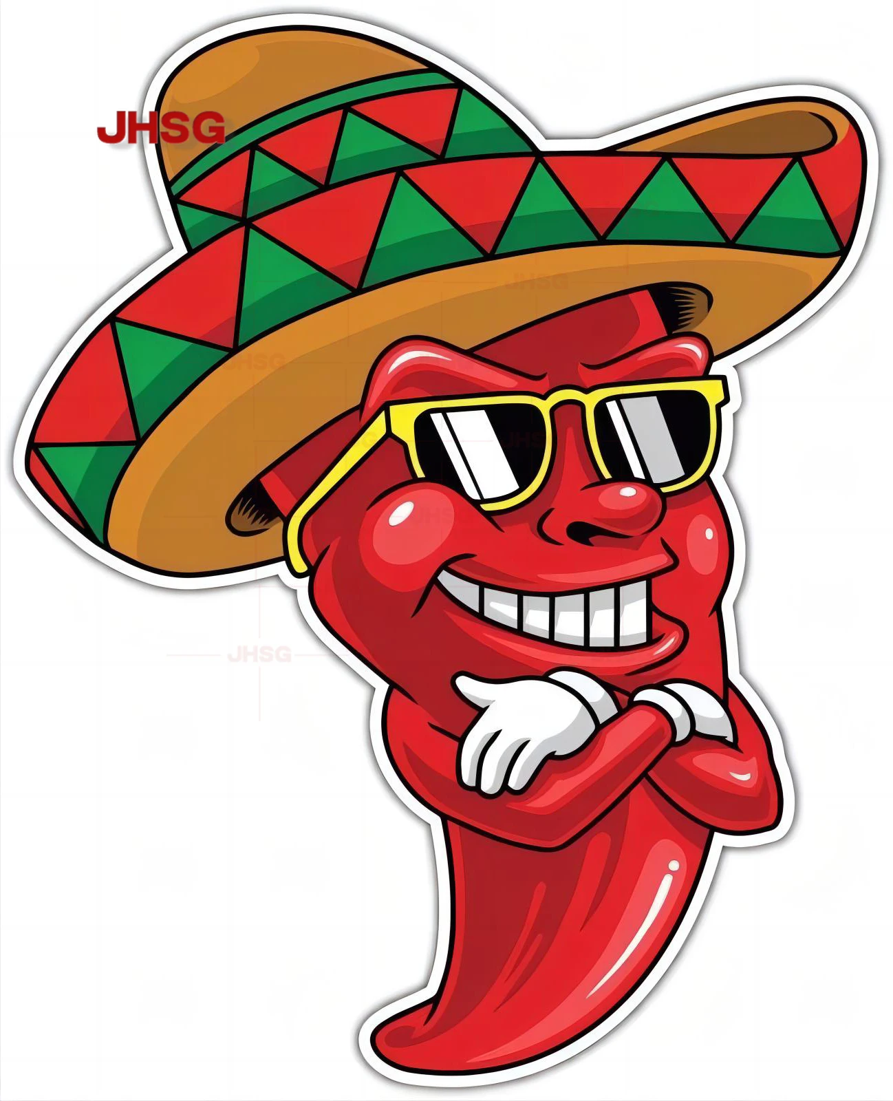 Mexican-Chili-Pepper-Car-Bumper-Window-Sticker-Waterproof-Vinyl-Window ...