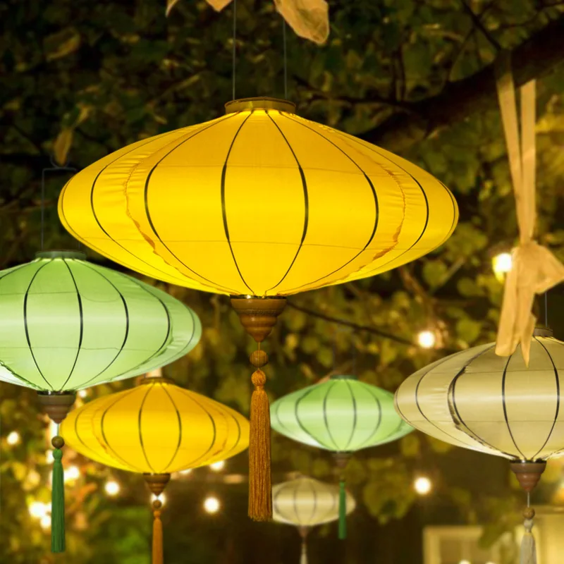 12/14inch Ancient Style Chinese Retro Silk Cloth Vietnam Palace Lantern ...