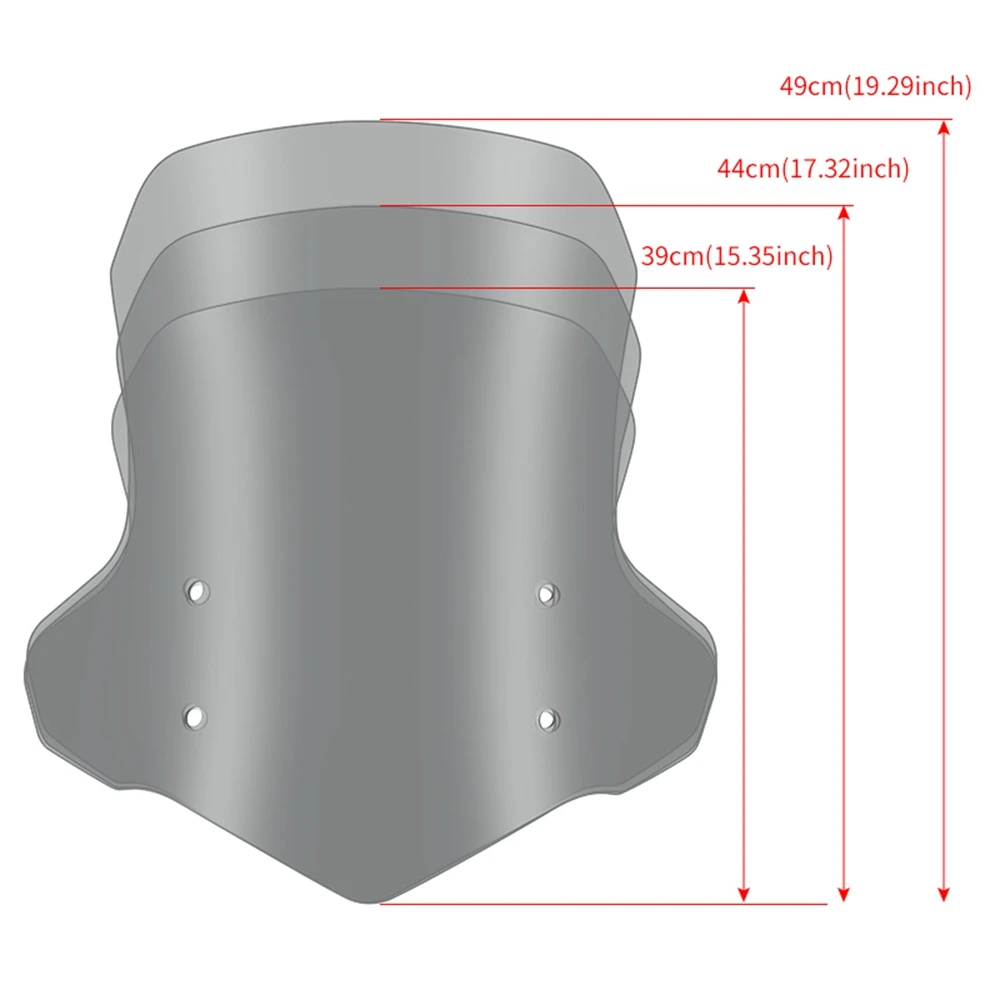 Universal-Motorcycle-Windshield-Retro-Front-Wind-Deflector-Windscreen ...