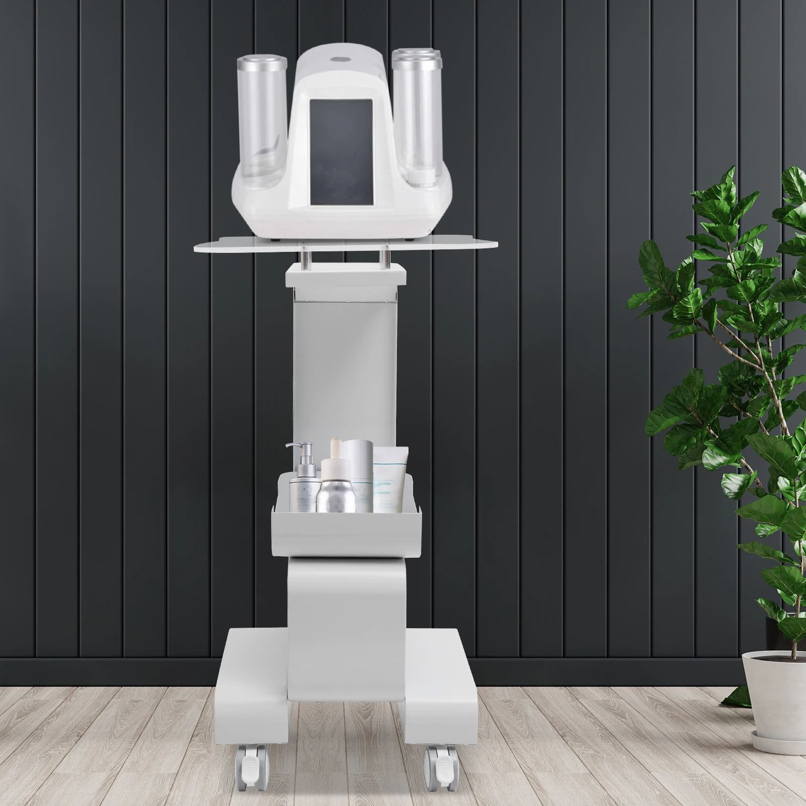 2-Tiers-Salon-SPA-Rolling-Trolley-Hairdressing-Acrylic-Cart-Beauty ...