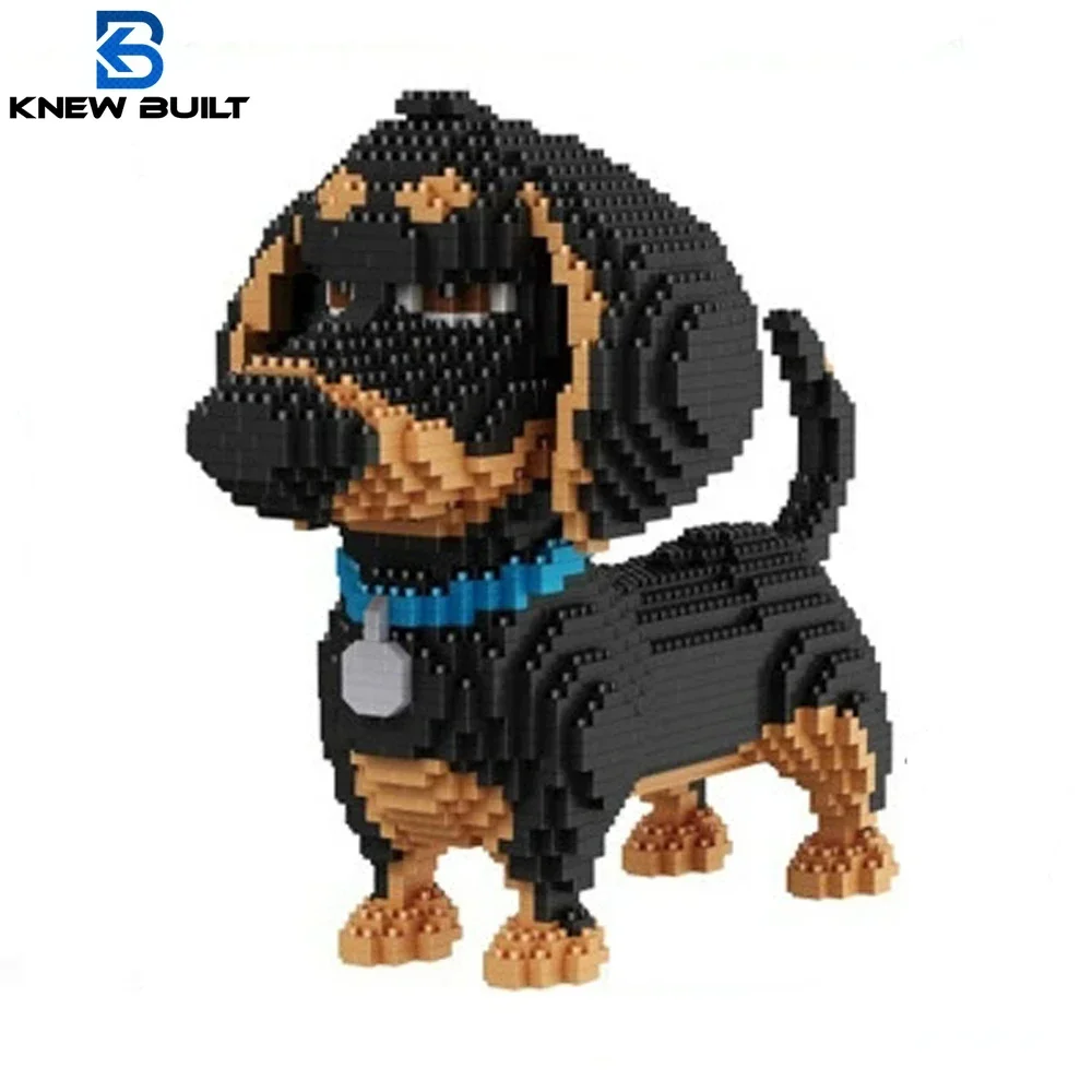 KNEW-BUILT-Dachshund-Dog-Model-Micro-Mini-Building-Blocks-Set ...