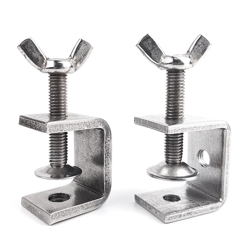 304 Stainless Steel C Clamps 20mm~130mm Wide Jaw Opening Tiger Clamp ...