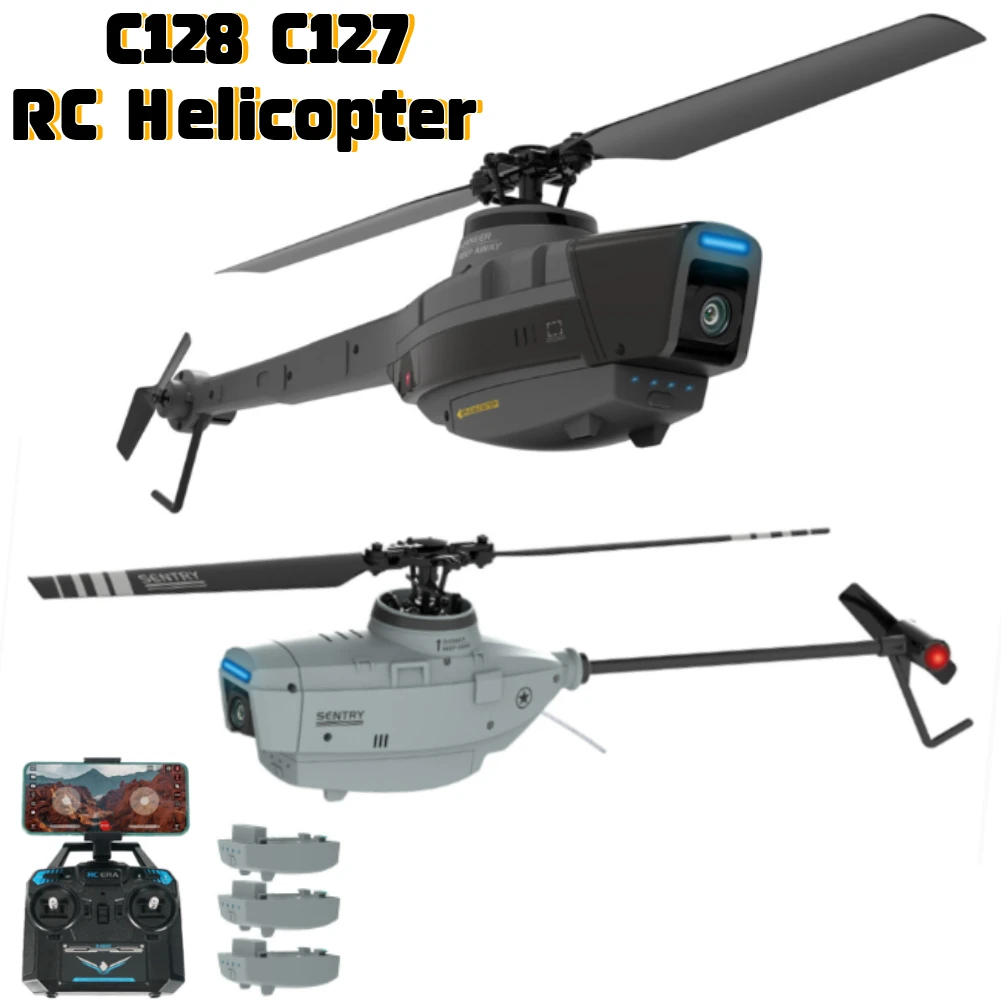 C128 C127 RC 헬리콥터 720P HD 카메라 원격 제어 Quadcopter 2.4GHz 4CH 전자 자이로 스코프 ...
