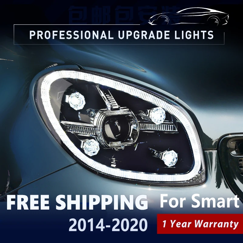 Car-Accessories-For-Benz-Smart-451-Head-Lamp-2015-2018-Fog-Lights-Day ...