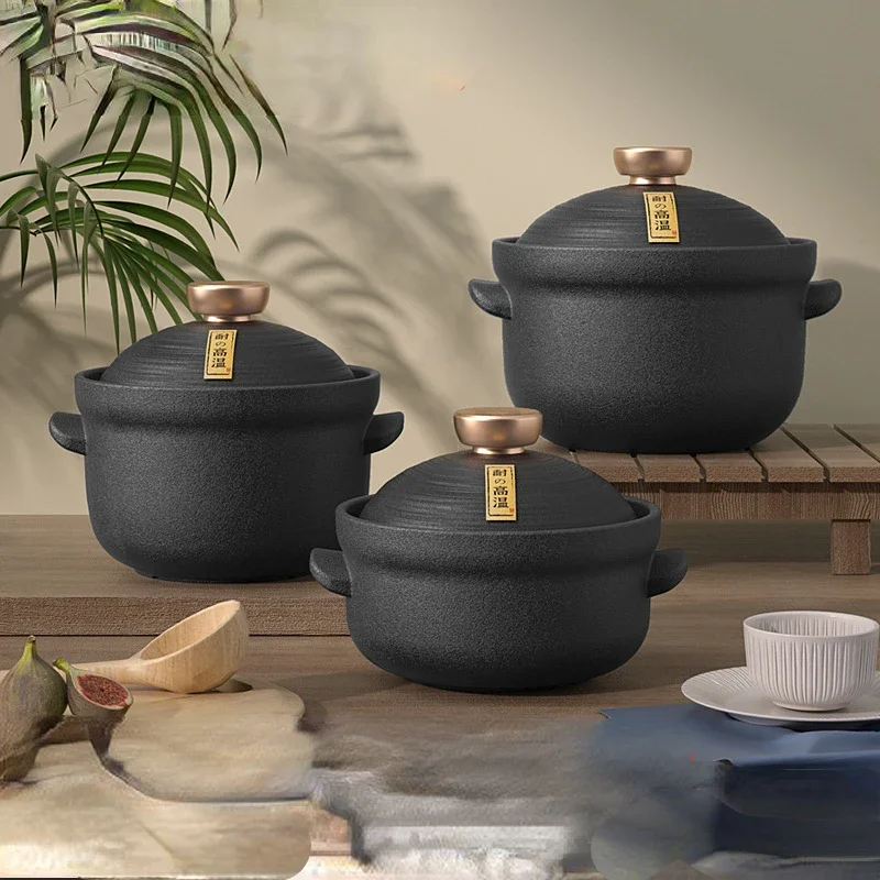 Japanese style ceramic cookware clay pot Household Little pan rice Soup ...