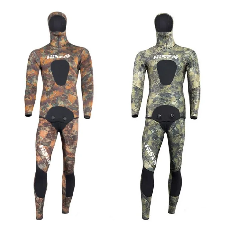 Hisea Seac 3.5mm Men Neoprene Diving Suit Split Wetsuit Fishing and ...