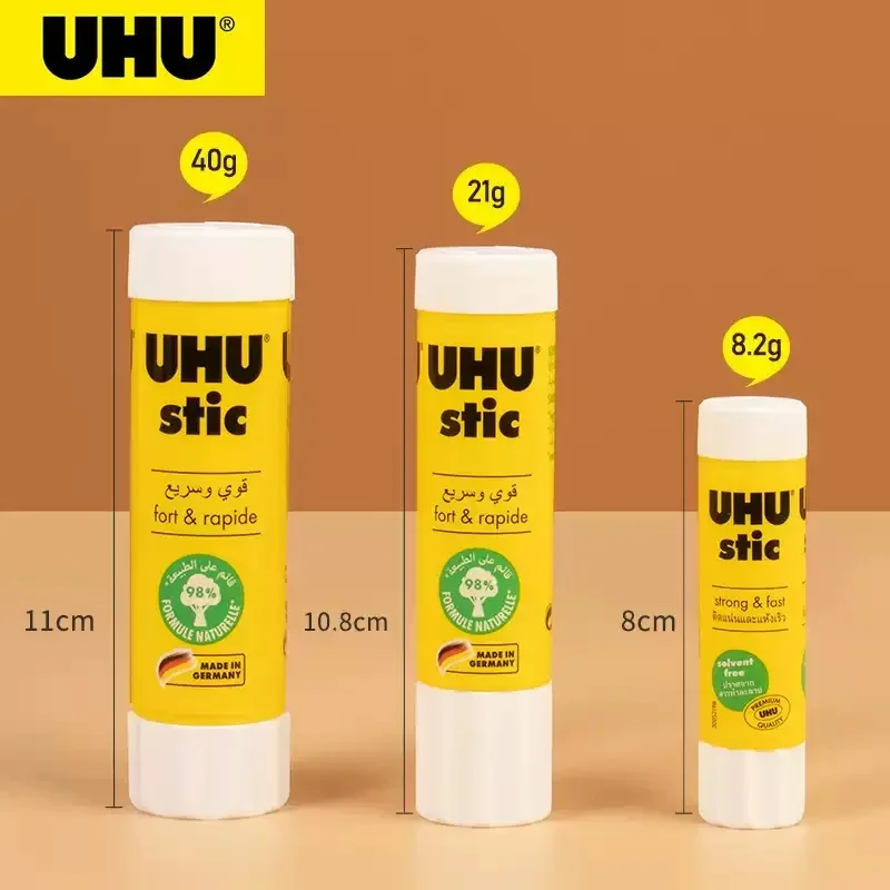 UHU Stic 3Pcs Glue Stick for Paper DIY Office Craft Safe Non-Toxic Firm ...