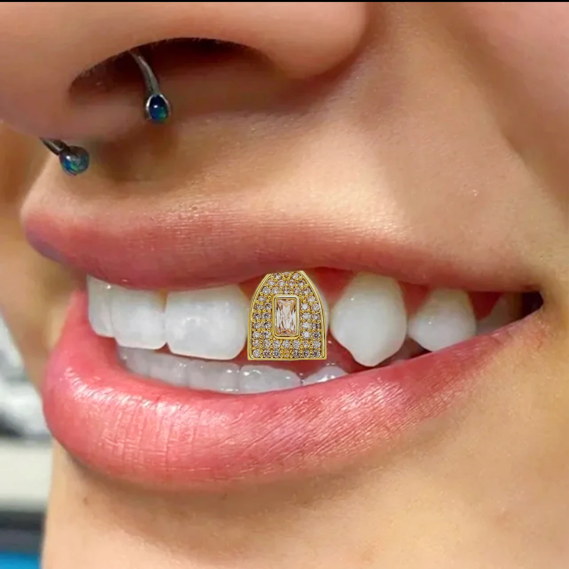 RACHELZ-Fashion-Iced-Out-CZ-Stone-Single-Fangs-Teeth-Grillz-For-Women ...