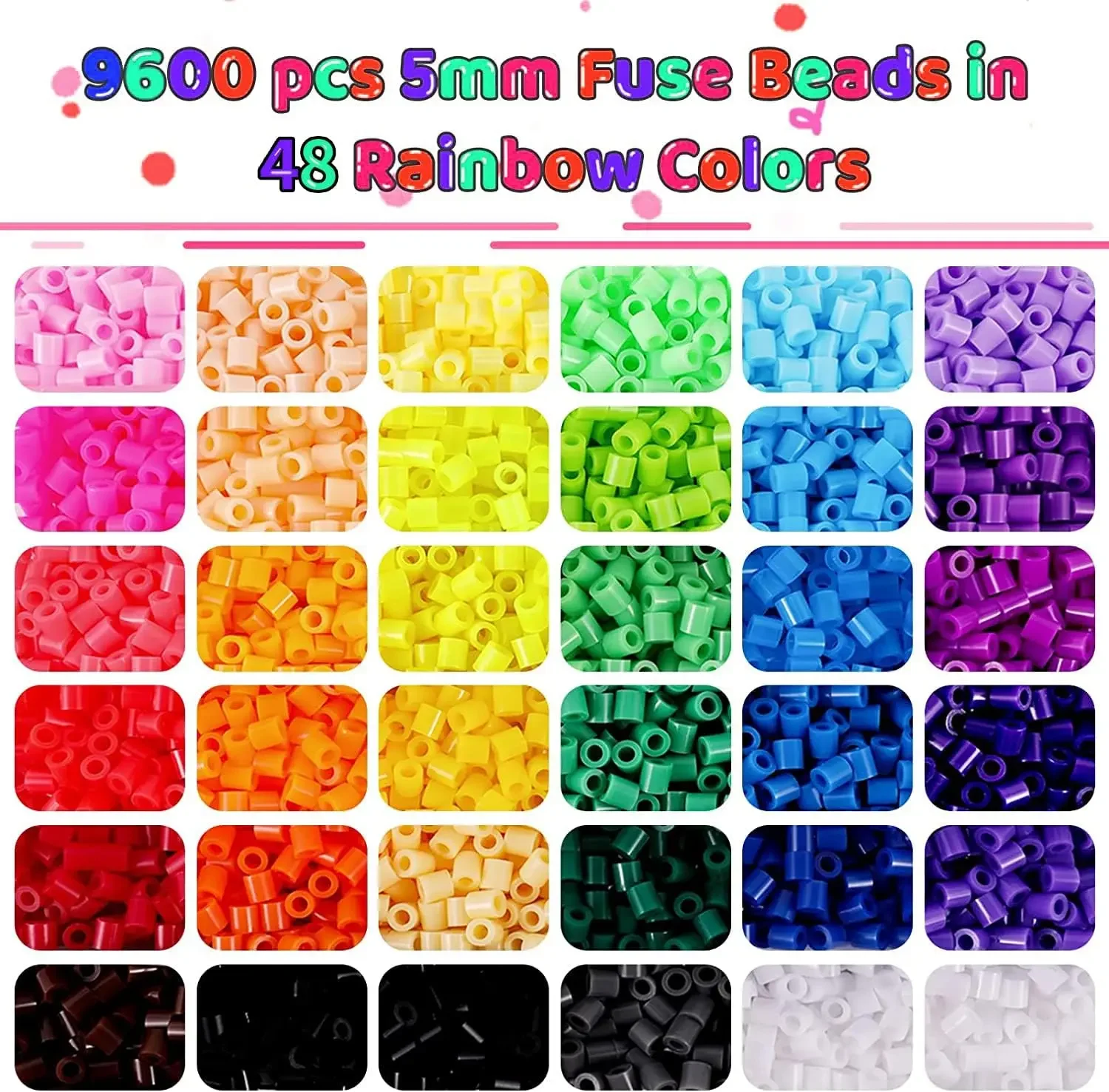 Fuse-Beads-8000-Melting-Beads-20Colors-5mm-Iron-Beads-Compatible-Hama ...