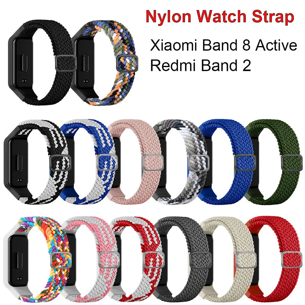 Nylon-Watch-Strap-For-Xiaomi-Band-8-Active-Redmi-Band-2-Wrist-Band ...