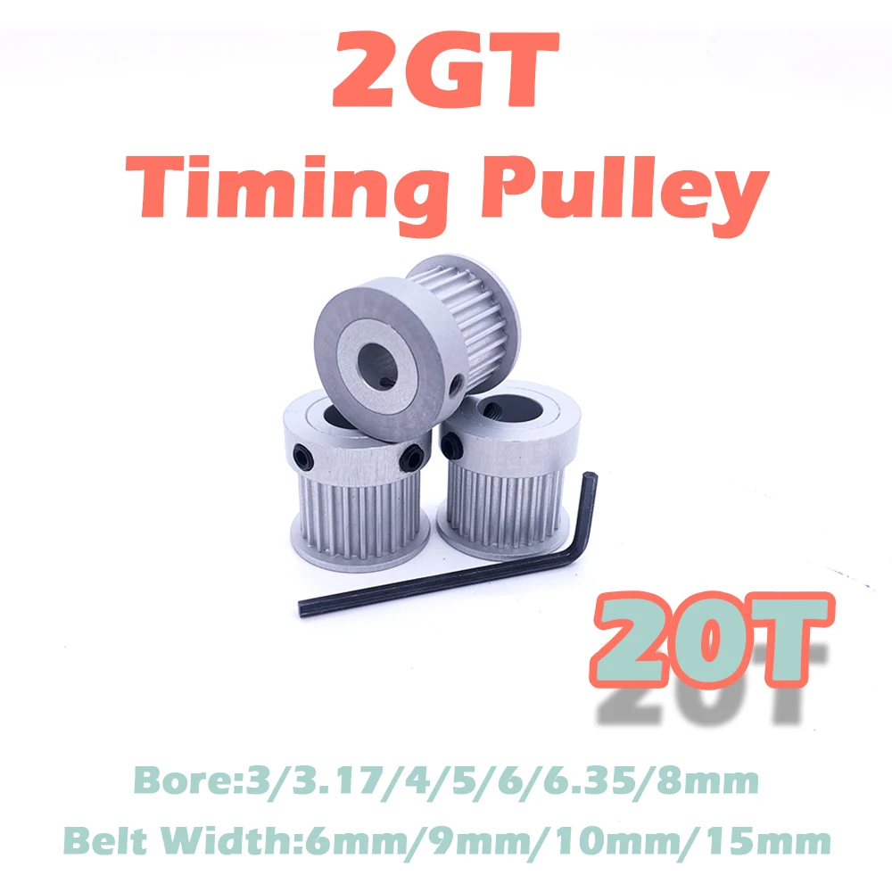 2GT Timing Pulley 20 Teeth Belt Width 6 9 10 15mm 20T GT2 Synchronous ...