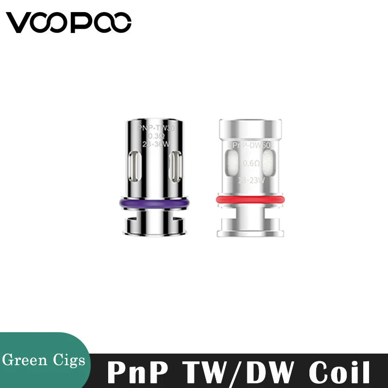 Original VOOPOO PnP TW/DW Coil TW15/TW20/TW30/DW60 0.15/0.2/0.3/0.6ohm For PnP Pod II Cartridge ...
