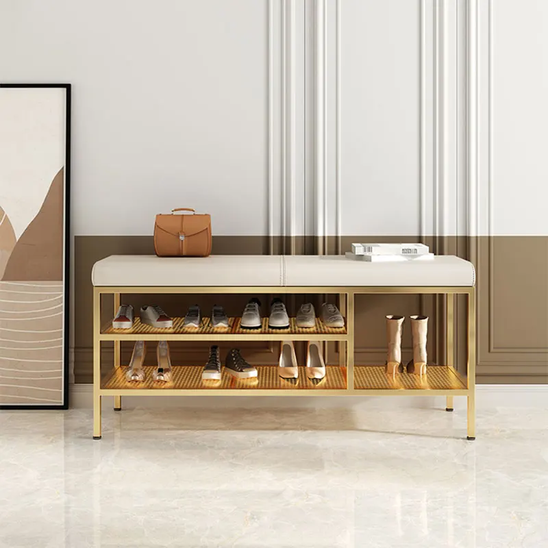 Light-luxury-shoe-rack-Living-room-shoe-changing-stool-Entrance-hall ...