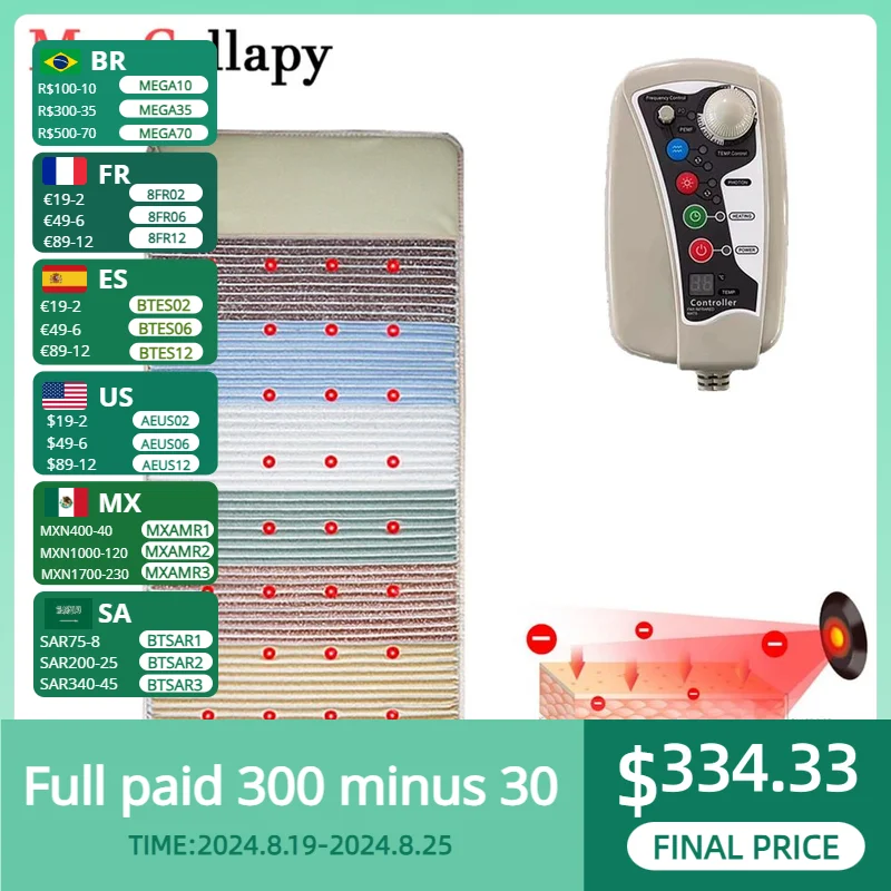 PEMF-Photon-Energy-Pad-Seven-Color-Natural-Gem-Infrared-Physiotherapy ...