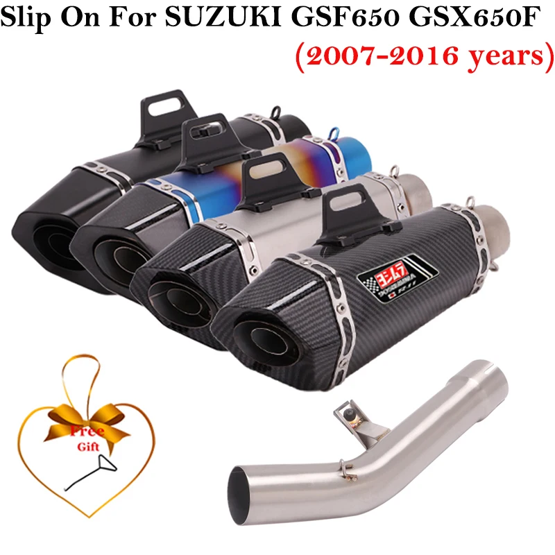 For-SUZUKI-GSF650-GSX650F-2007-2016-Motorcycle-Exhaust-System-Escape ...