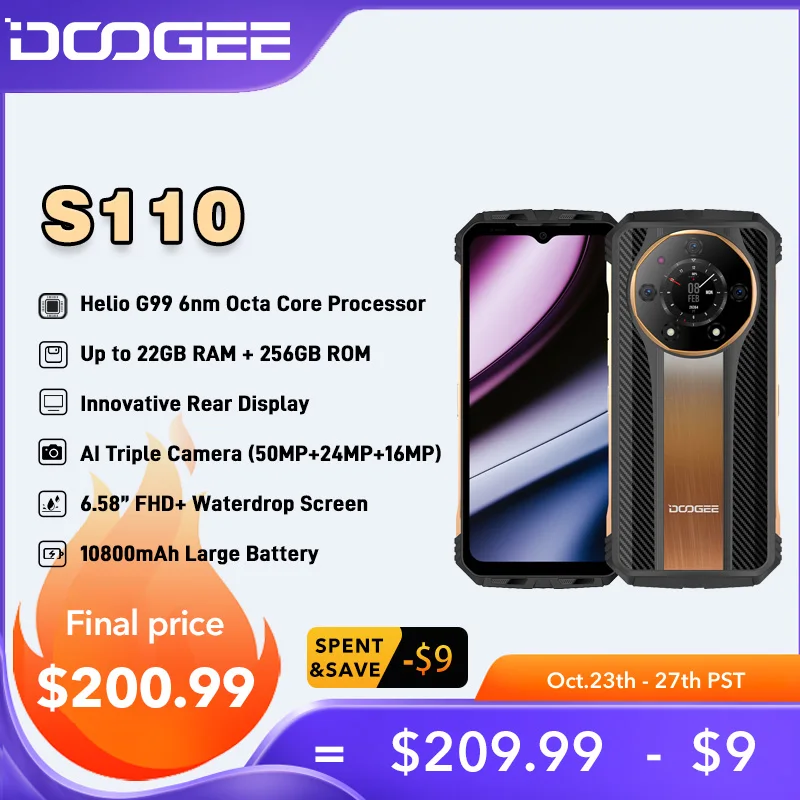 DOOGEE-S110-Rugged-12GB-256GB-Rear-Display-6-58-FHD-Waterdrop-Screen ...