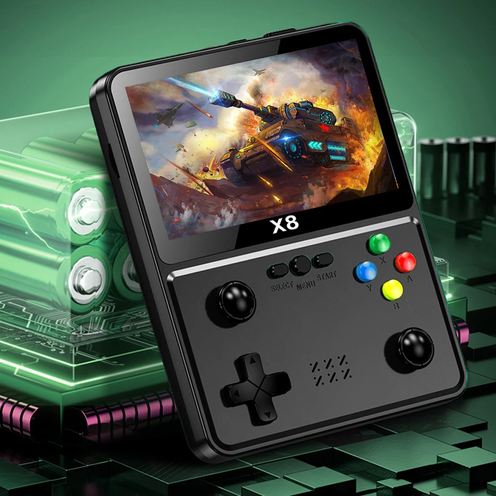 X8-Spiele-konsole-Retro-Videospiel-konsole-4-Zoll-ips-Bildschirm-Handheld-Spieler-Dual-Joystick ...