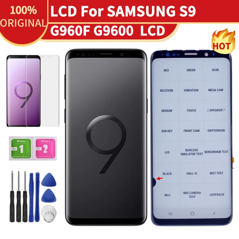Display-AMOLED-S9-original-para-Samsung-Galaxy-S9-LCD-G960-G960F-G9600 ...