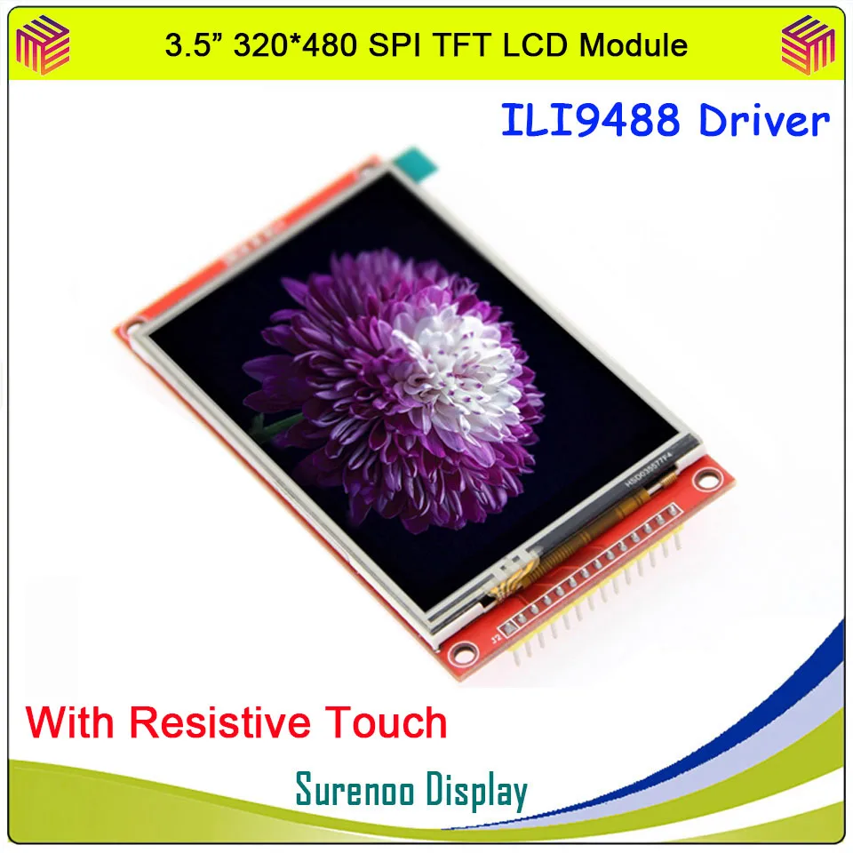 3.5" inch 480*320 MCU SPI Serial TFT LCD Module Display Screen with Touch Panel Build-in Driver ...