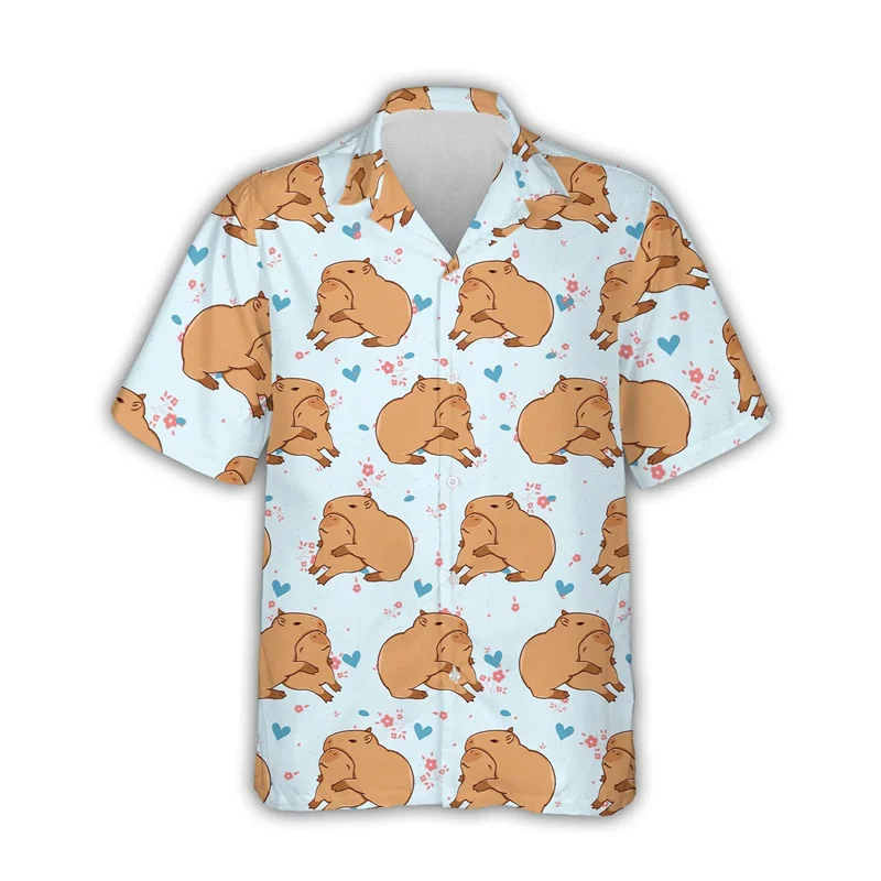 2024 Camisetas gráficas de capibara kawaii para hombres, ropa con ...