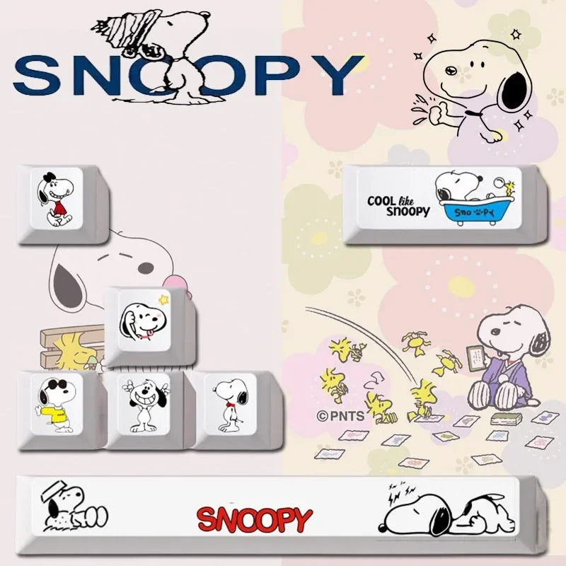New-Snoopy-Theme-Personalized-Keycaps-ESC-Spacebar-Delete-Cartoon ...