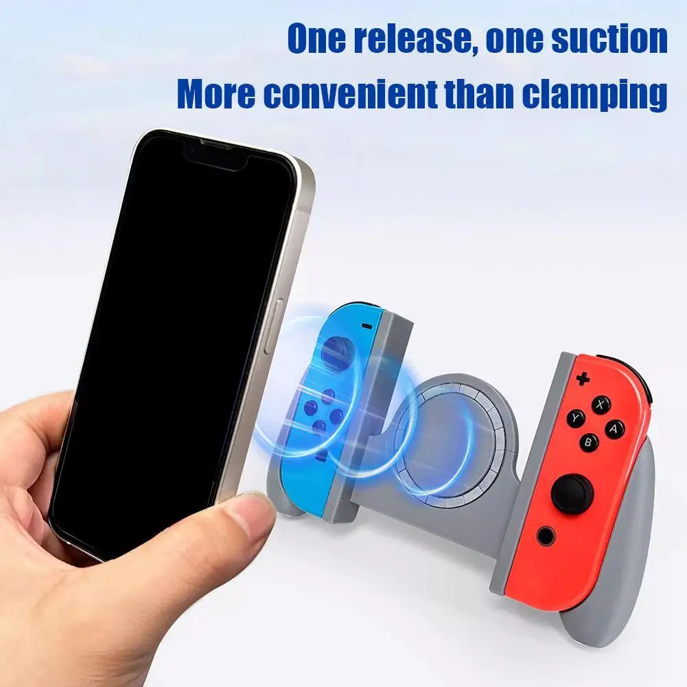 For-Nintendo-Switch-Joycon-Controller-Magnetic-Grip-Holder-Gaming-Grip ...