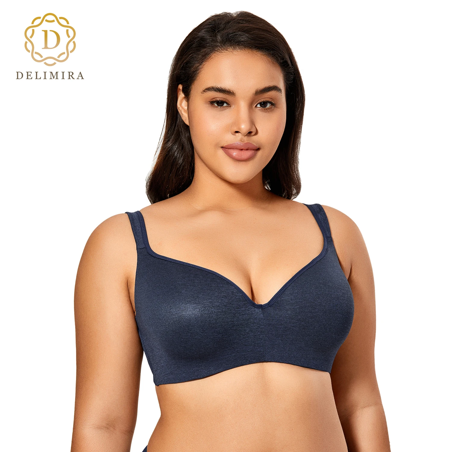 Delimira Women's Seamless Underwire Support Contour Full Coverage Balconette Bra - Bras - AliExpress