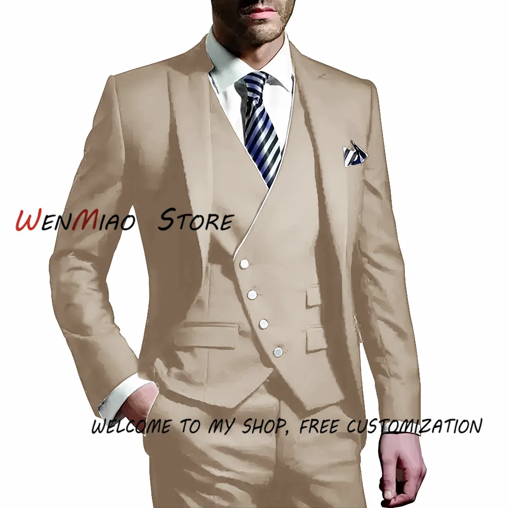 Smoking-formal-bege-masculino-smoking-elegante-noivo-terno-de-casamento ...