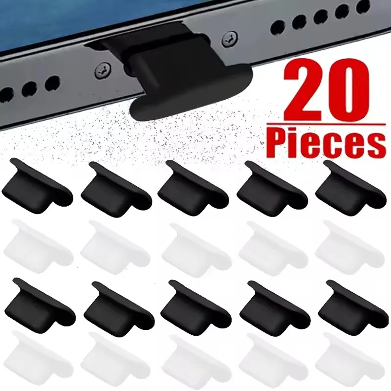 20/10/5Pcs Silicone Dust Plug for iPhone 12 13 14 Pro MAX 8 XS IOS ...
