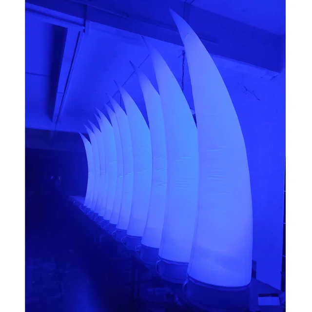 2.4m 3m Advertising RGBW Inflatable Led Tusk Elephant Air Tube Ivory ...