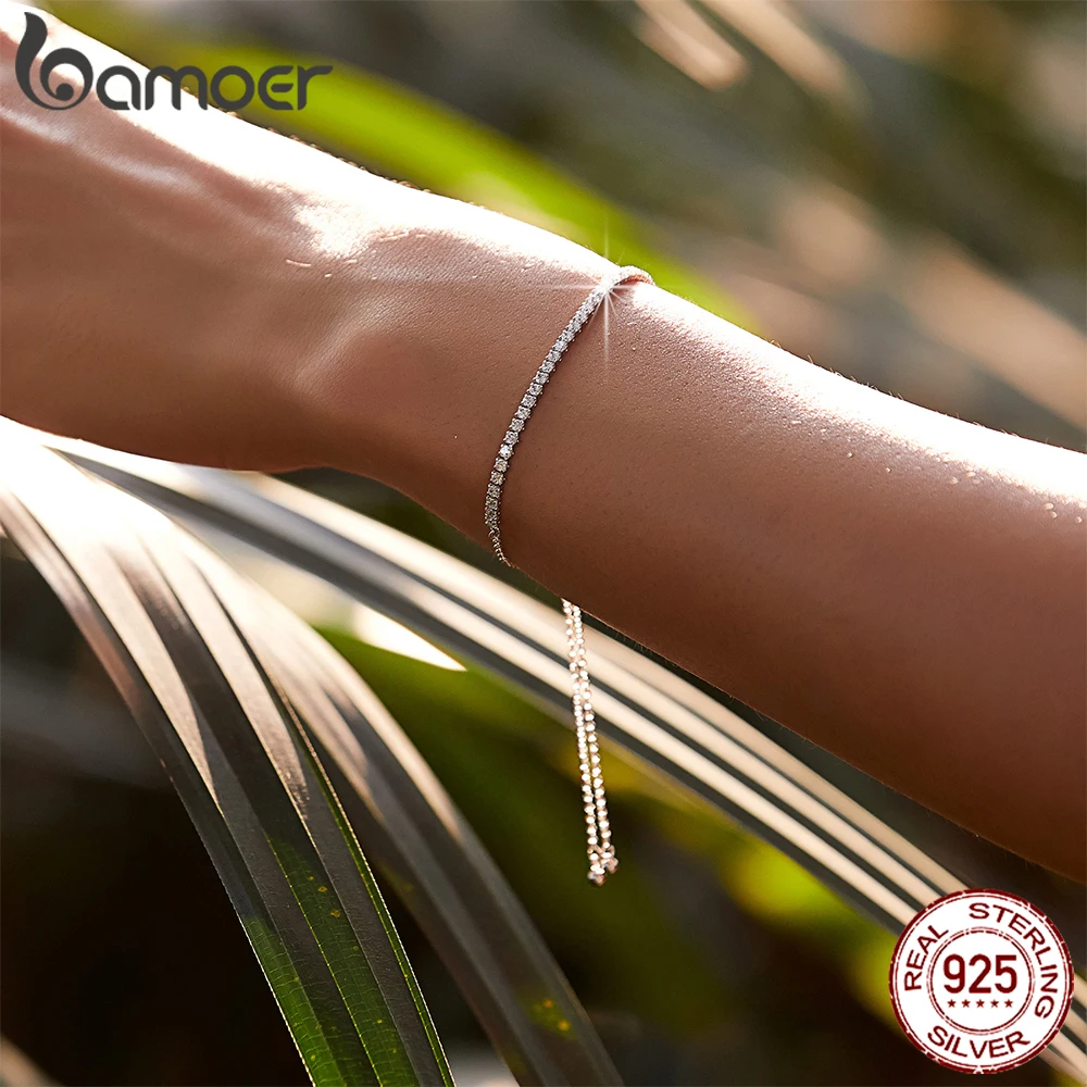 Bamoer 925 Sterling Silber Funkelndes Armband – für Damen Silberschmuck Geschenk – Spargut