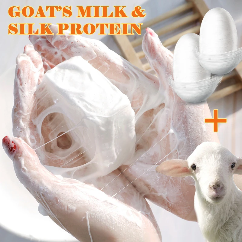 Goat-s-Milk-Silk-Protein-Stretchy-Soap-Essence-Whitening-Face-Cleansing ...