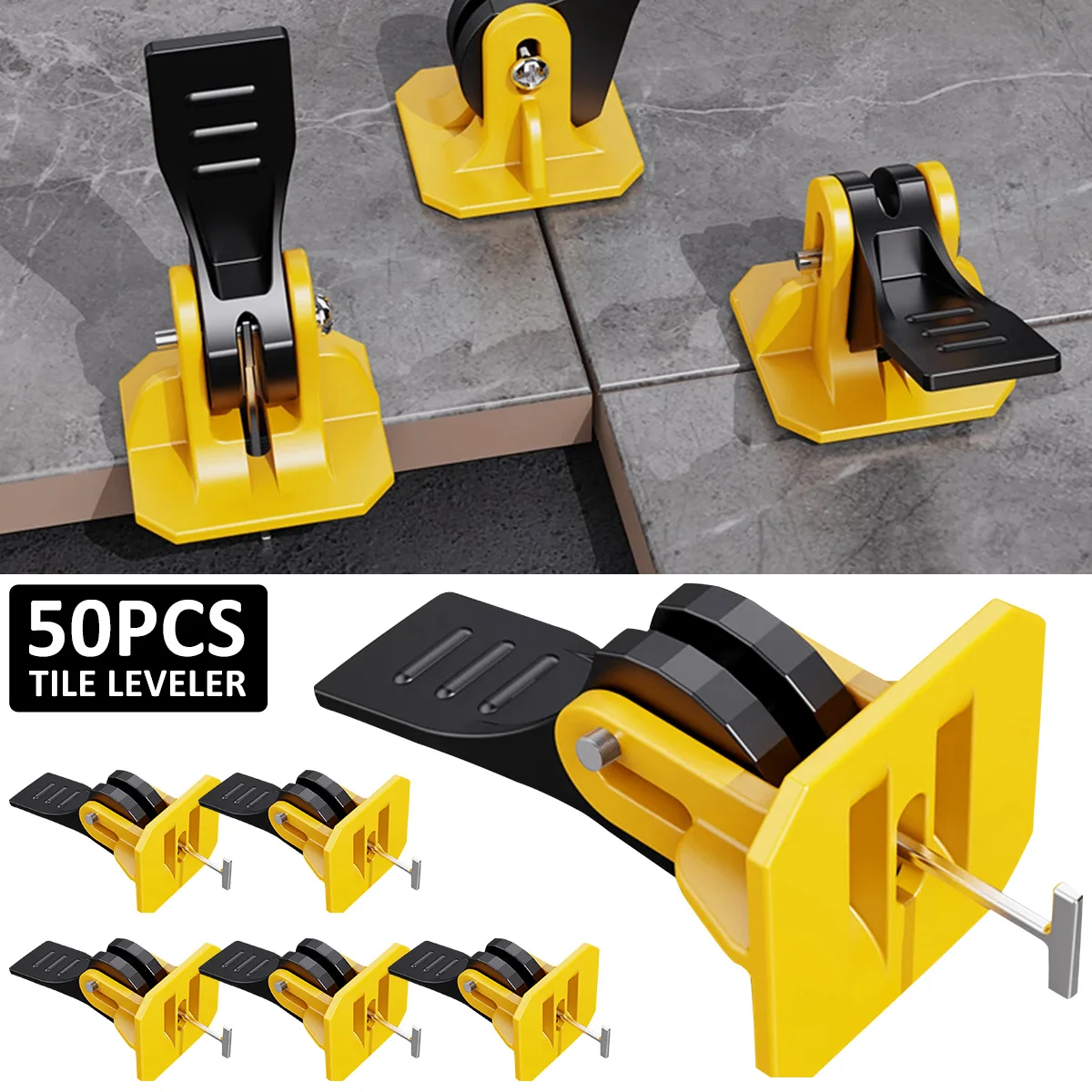 50-PCS-Tile-Leveling-System-Reusable-Wall-Leveler-Wedges-Spacers ...